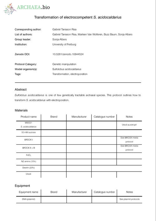 Filter protocols by method | archaea.bio