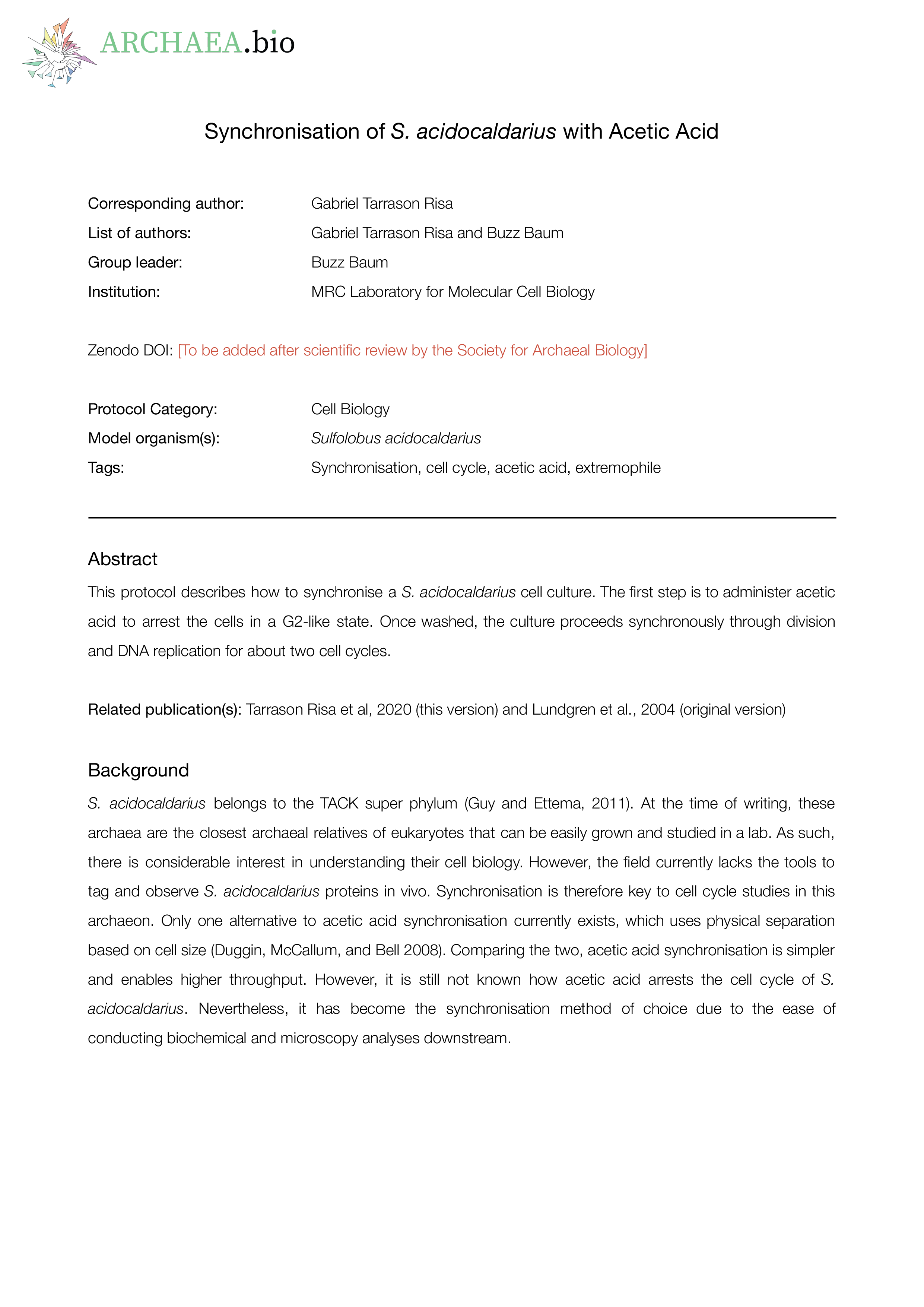 Filter protocols by phylogeny | archaea.bio